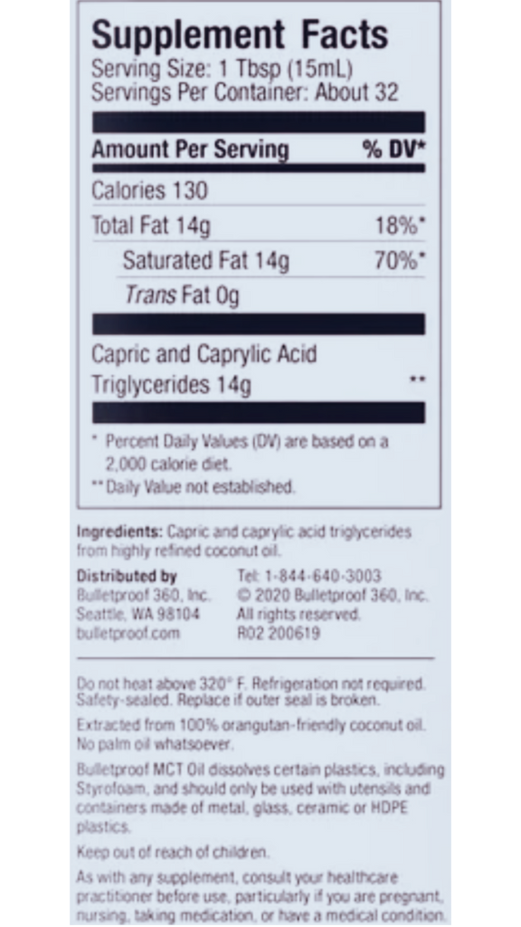 Bulletproof MCT Oil (formerly XCT Oil) – Natural Health Garden