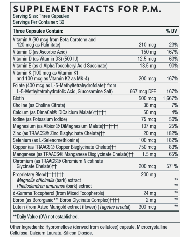 Thorne Multi-Vitamin Elite AM & PM Bundle – Natural Health Garden